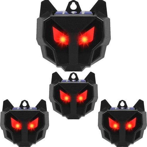 Solar Predator Deterrent Lights 4 Pack Chicken Coop Racoon Coyote Deer ...