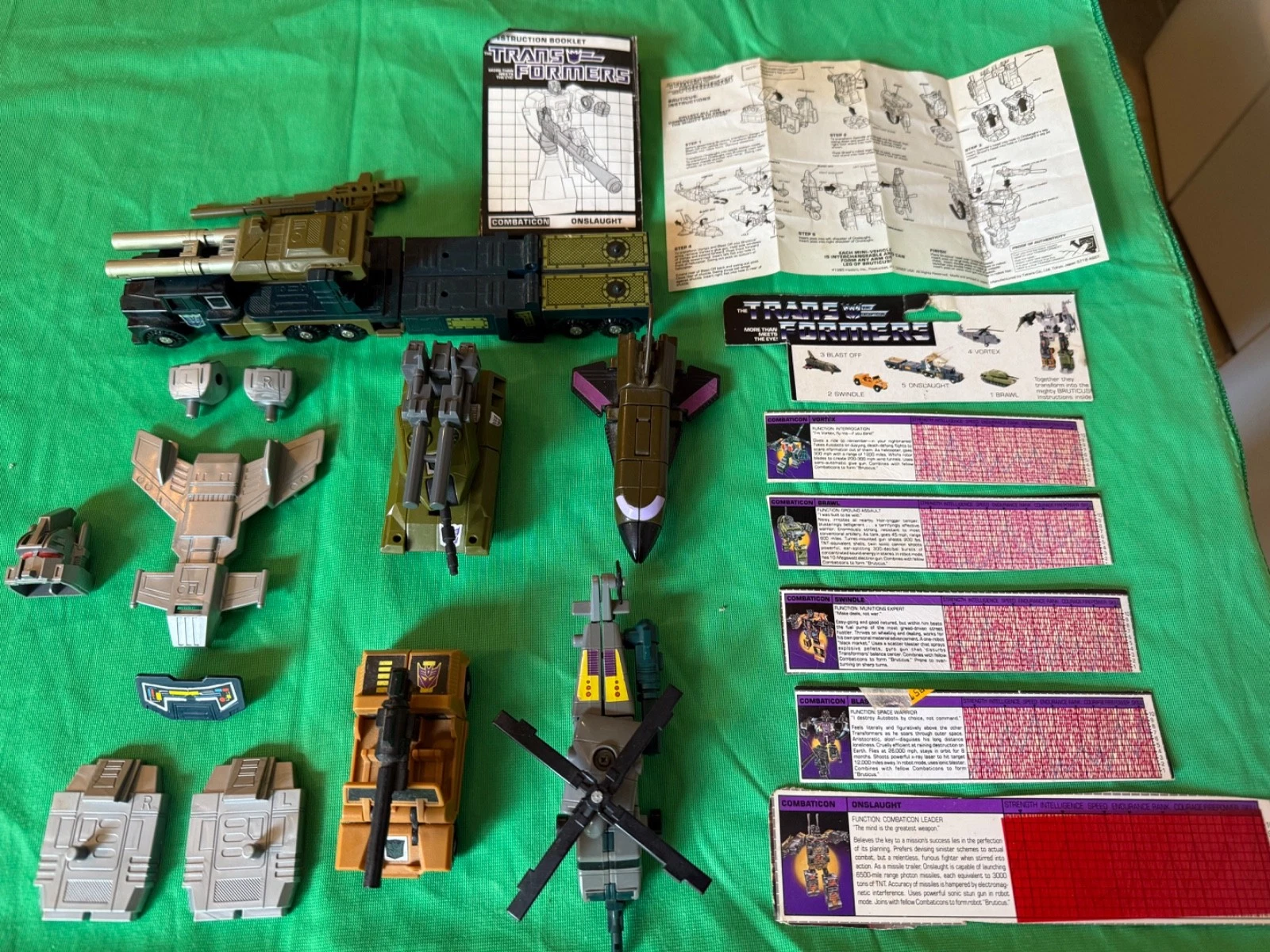 Transformers Original G1 1986 Combaticon Onslaught 100% Complete ...