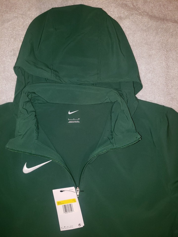 Nike Men's Short-Sleeve Woven Coach Pullover With Hidden Hood Jacket ...