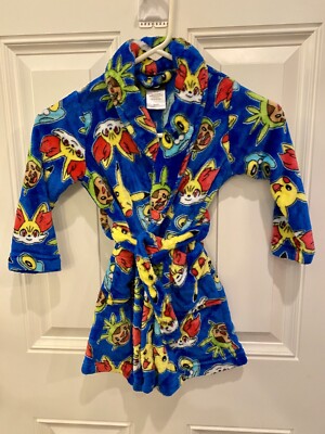 Boys Pokemon Plush Robe Size XS 4 Excellent Condition | eBay