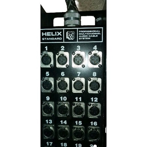 ProCo Helix Standard Professional Audio Stage Box 20 Channel 10' Snake ...