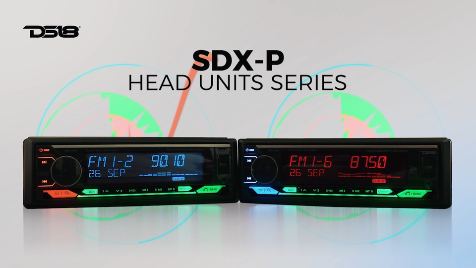 DS18 SDX-P200 Single Din Radio Headunit 240W RMS Bluetooth DSP USB/AUX ...