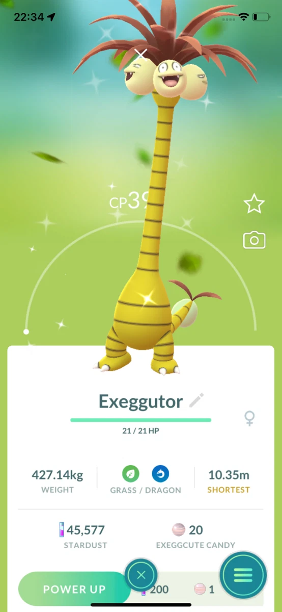 Shiny Alolan Exeggutor Pokemon Let's Go 6IV Pokemon Shiny