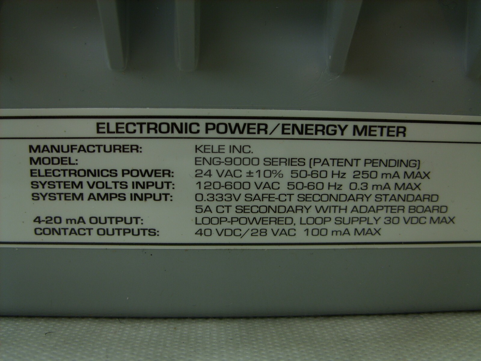 KELE EnGenius LonWorks - ENG9000 Series Power Meter w/ Display ...