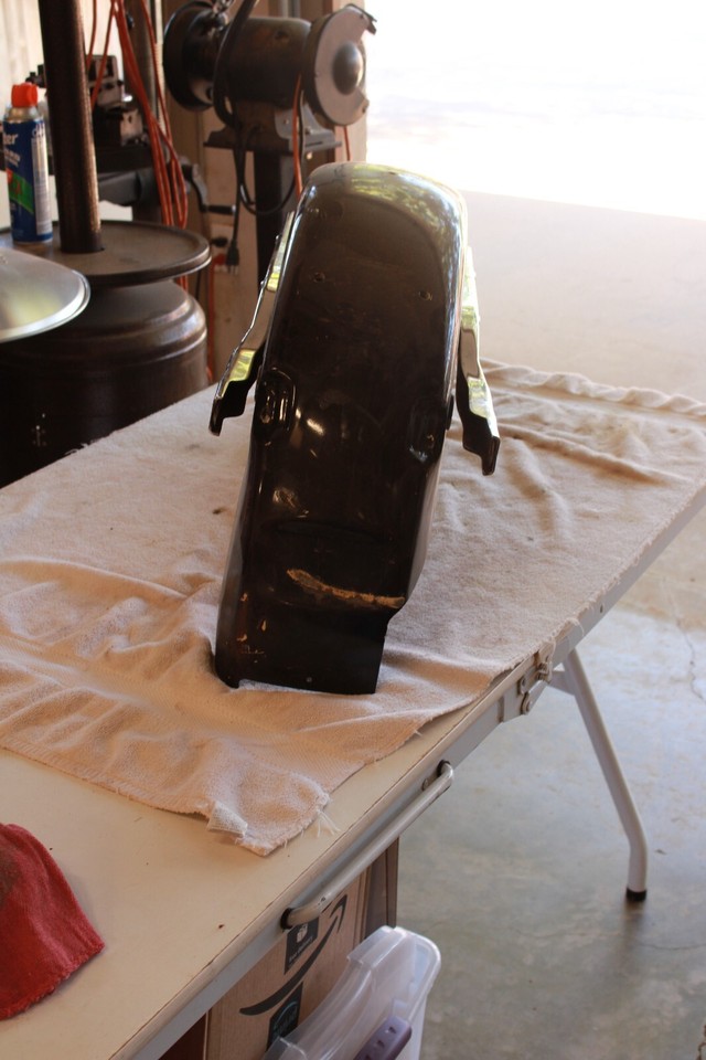 Harley Panhead/Shovelhead FL/FLH Electa Glide Rear Fender with Struts ...