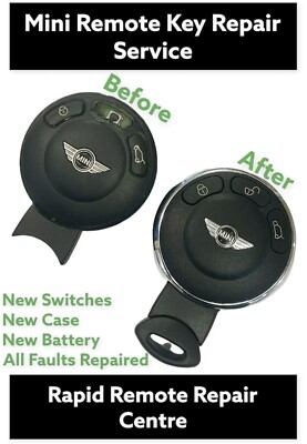 Mini One Cooper S Clubman Countryman Smart Remote Key Fob Repair Case ...
