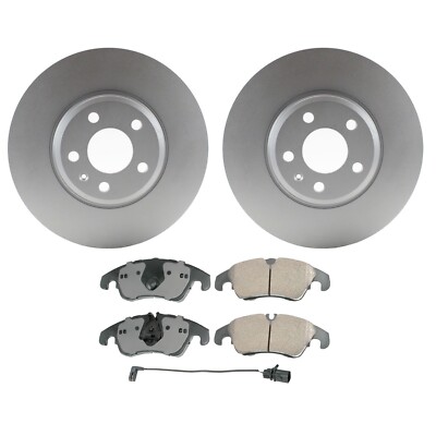 SHW Performance Front 320mm Disc Rotors Akebono Ceramic Pads For Audi ...