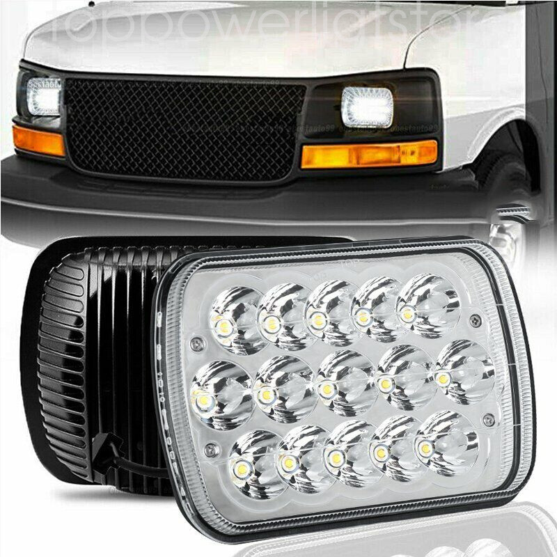 2PC 5x7" 7x6 LED Headlight Hi/Lo For Chevy Express 1500 2500 3500 4500 ...