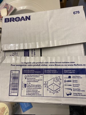 Broan-NuTone 678 Ventilation Fan and Light Combo for Bathroom and Home ...