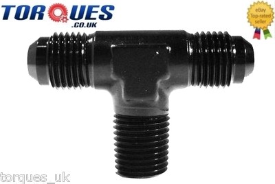 AN -10 (10AN AN10) T Tee Piece 1/2" NPT Adapter Black | eBay