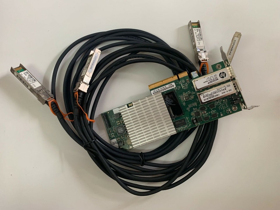 HP NC523SFP NC552SFP OCE11102 Dual Port Ethernet 10GbE SFP+ PCI-E NIC ...
