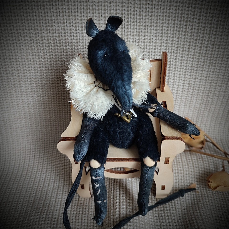 Creepy rat. Collectible creepy doll rat. Gothic rat figurine. | eBay