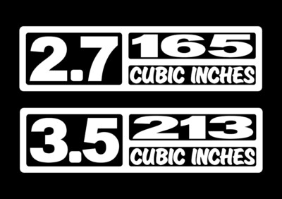 2 V6 ENGINE DECALS 2.7 LITER-165 CI / 3.5-213 CI F150 STICKERS ECOBOOST ...