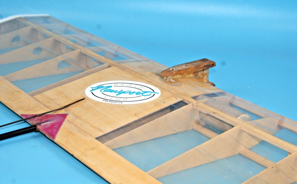 Vintage Newport Beach Club Control LIne Model Airplane 39” Wingspan ...