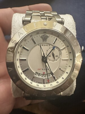 versace watch men silver (White Dial) (Lightly Used) (FINAL SALE) | eBay