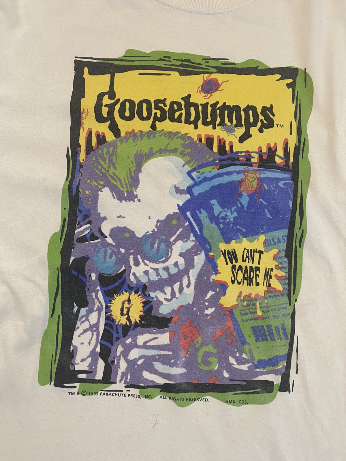 Vintage 1995 Goosebumps Curly Skeleton Movie Promo T … - Gem