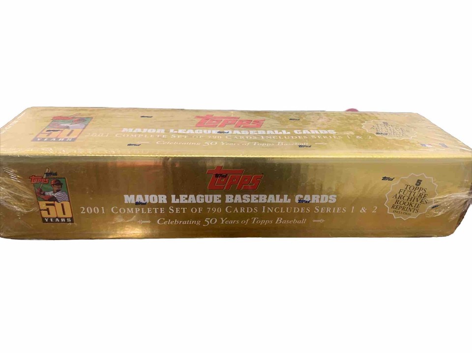 2001 Topps Baseball Complete Set Series 1 & 2 Factory Sealed Gold Box ...