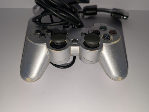 Silver Playstation 2 PS2 Official OEM Sony Dualshock 2 Controller Read ...
