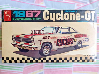 *SUPER RARE! *ORIGINAL VINTAGE AMT "1967 COMET CYCLONE-GT" KIT ...