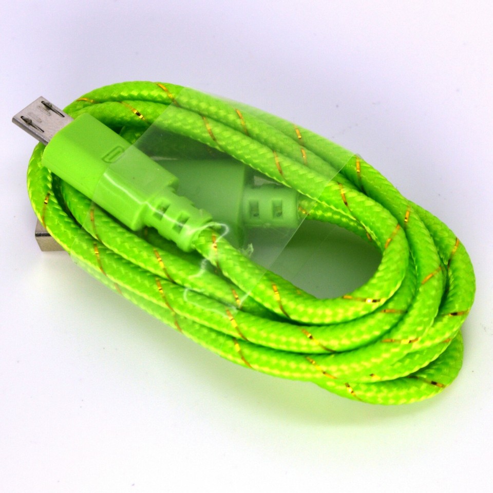 LOT Braided Micro usb data sync cable cord 3,5,10 FT for Android Cell ...