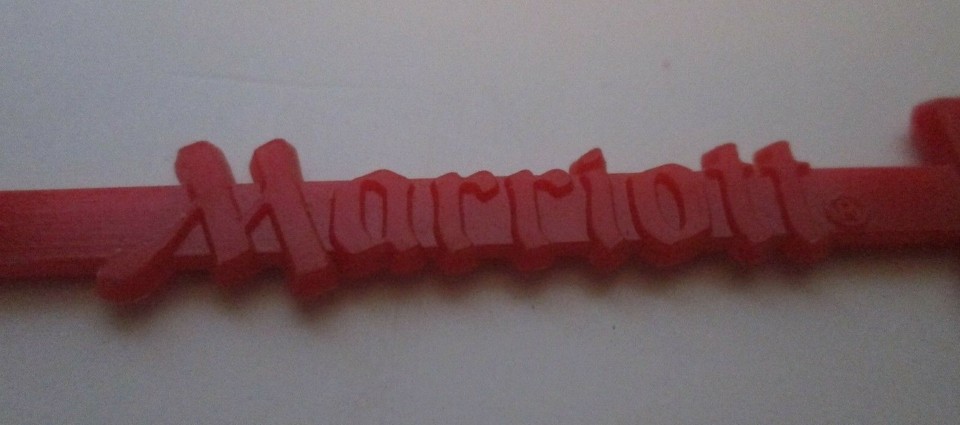 MARRIOTT HOTEL LOGO VINTAGE RED PLASTIC SWIZZLE STICK DRINK STIRRER | eBay