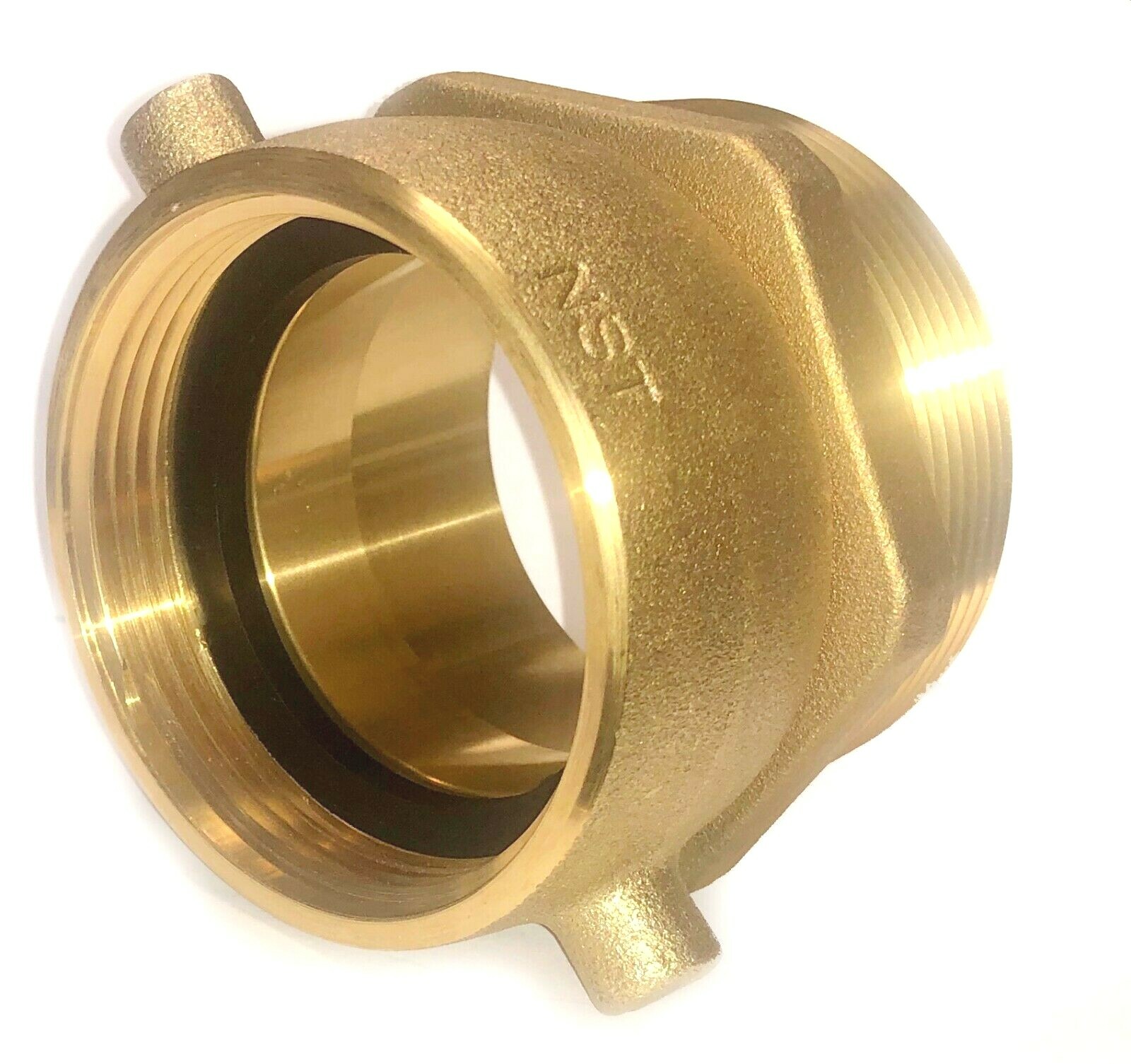 3" Male NPT x 2-1/2" Female Swivel NNI Fire Hose Hydrant Swivel Adapter ...