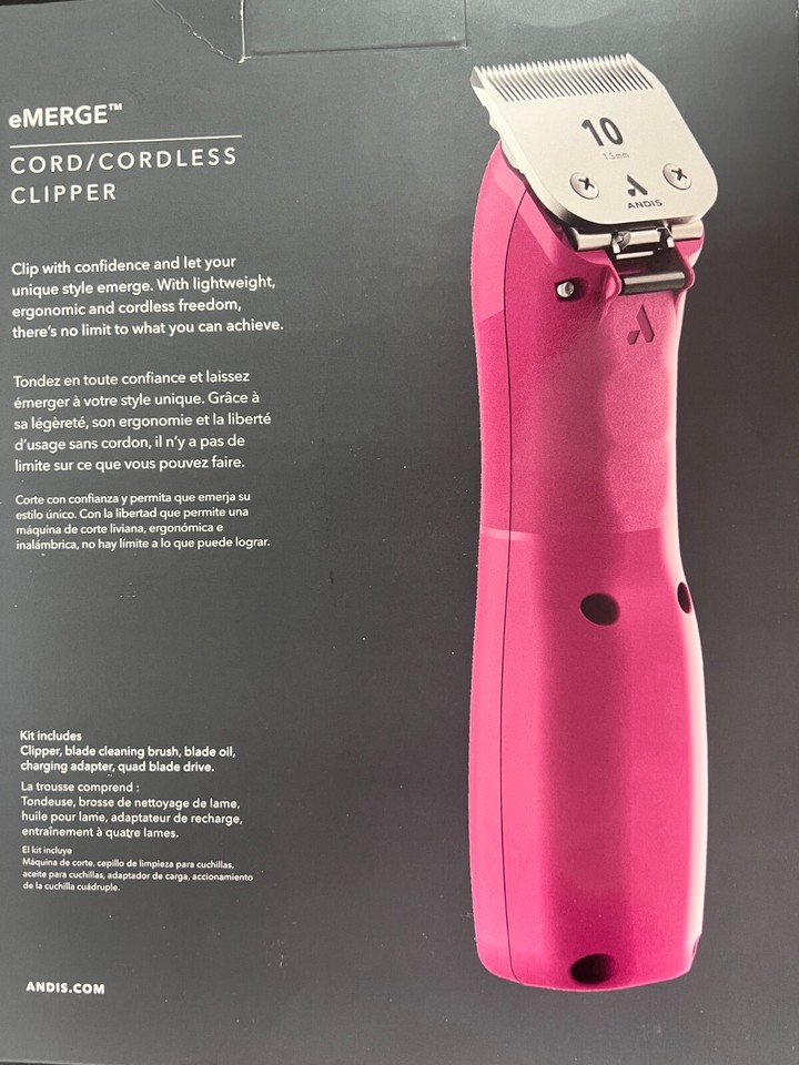 Andis Professional eMERGE Corded/Cordless Clipper For Dogs ALL COATS ...