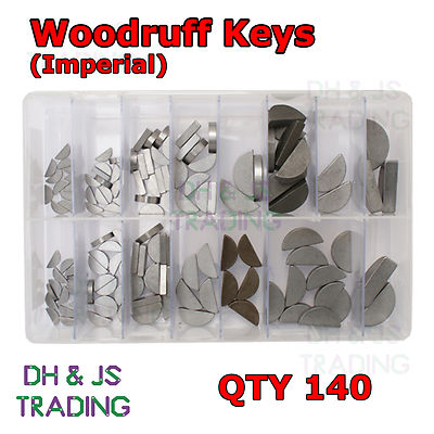 Assorted Box of Woodruff Keys - Imperial Qty 140 Key Set | eBay