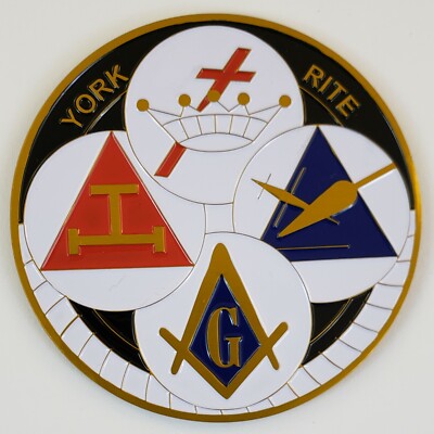 Auto Emblem York Rite Aluminum (SCA-1207) Masonic Freemason Mason | eBay