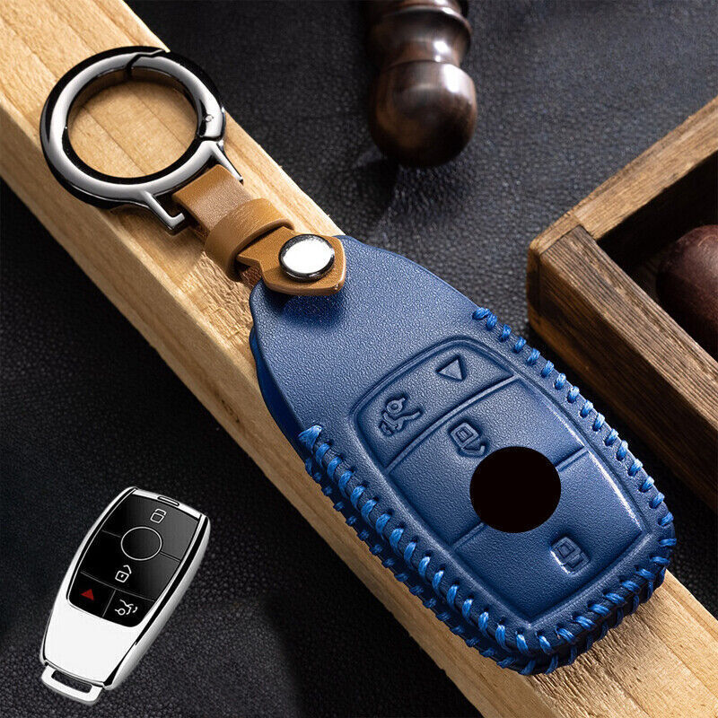 Genuine Leather Car Key Fob Case Cover For Mercedes Benz A S C E G M ...