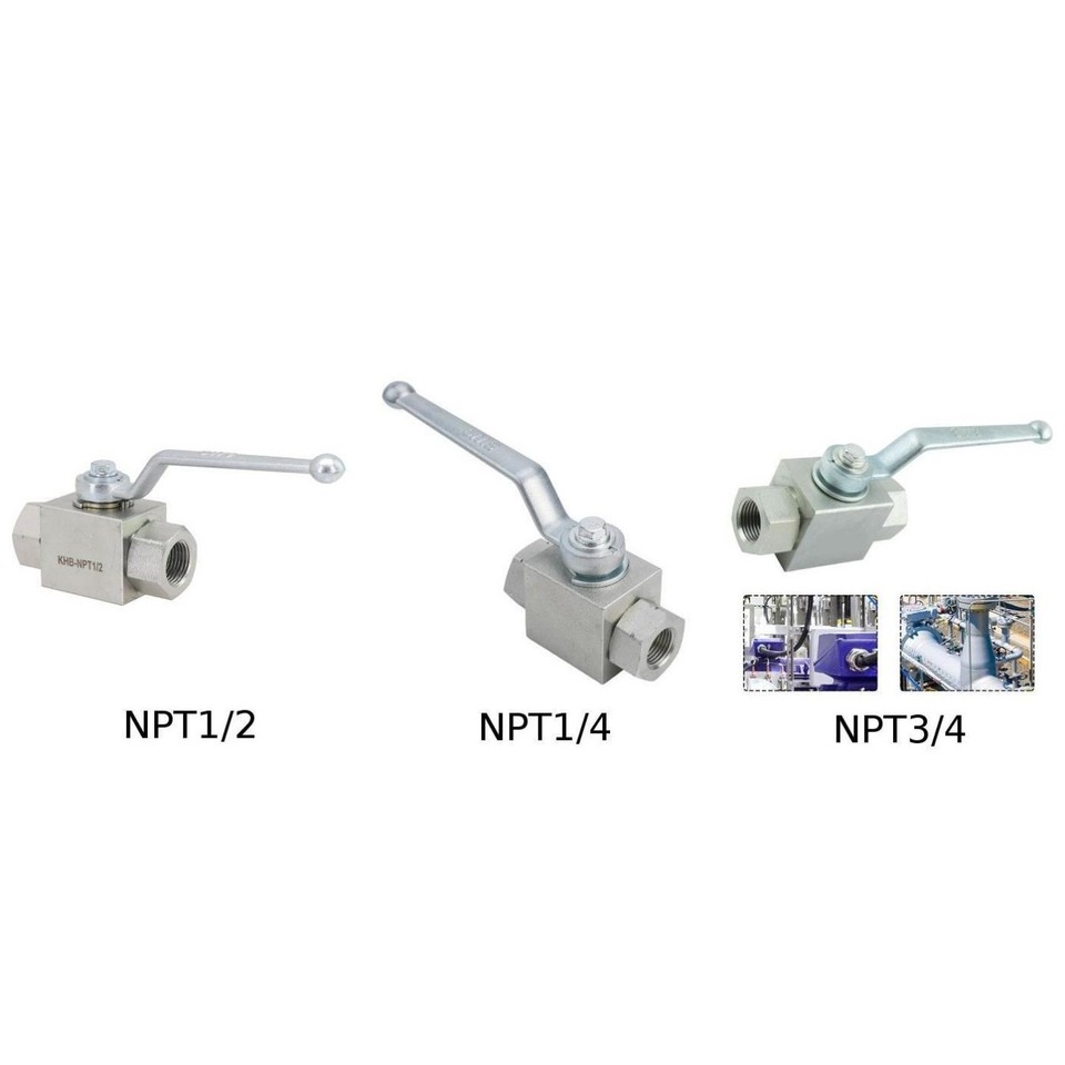 Hydraulic Ball Valve NPT Thread Industrial Repair Chrome Plated Finish ...