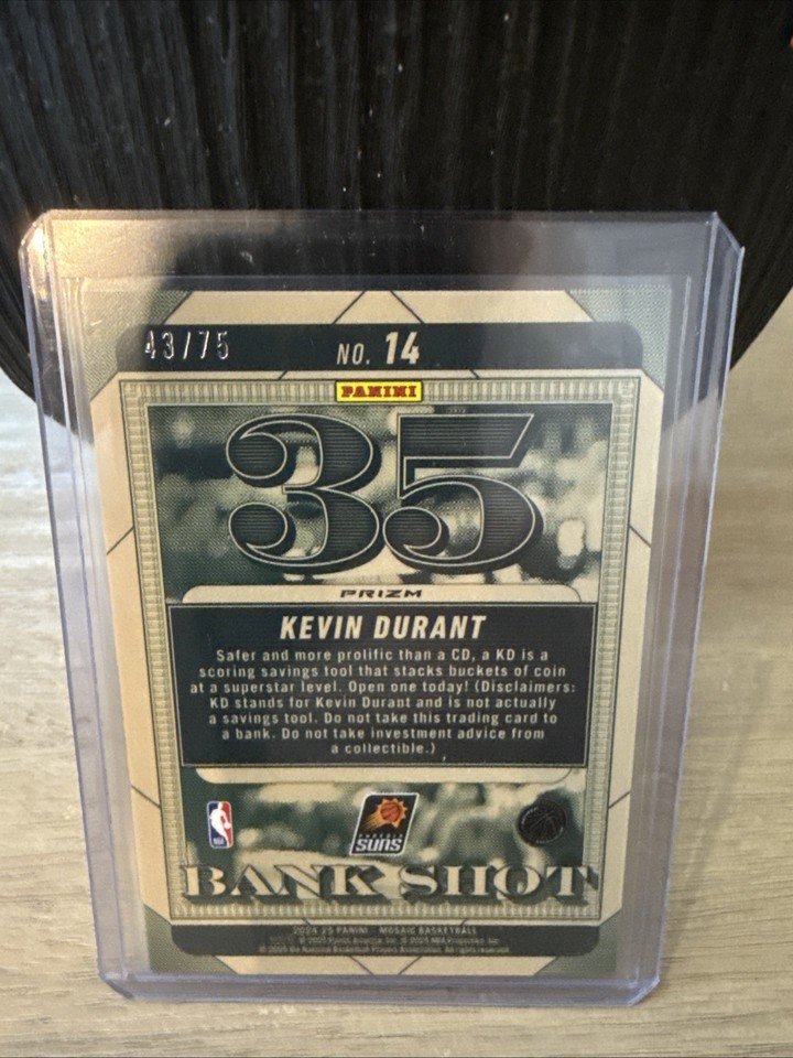 2024-25 Panini Mosaic Kevin Durant Bank Shot Mosaic White Prizm #/75 | eBay