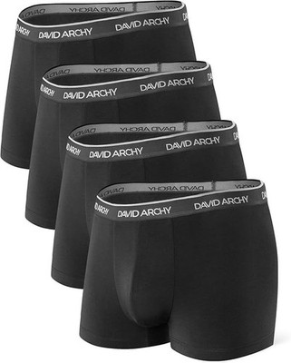 4 pack DAVID ARCHY Mens Trunks Underwear Soft Breathable Rayon Made ...