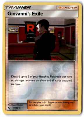 2019 Sun & Moon - Hidden Fates Giovanni’s Exile Null/Uncommon/Reverese ...