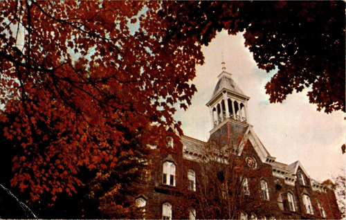 Old Main Building, Geneva College, Beaver Falls, Pennsylvania PA chrome ...