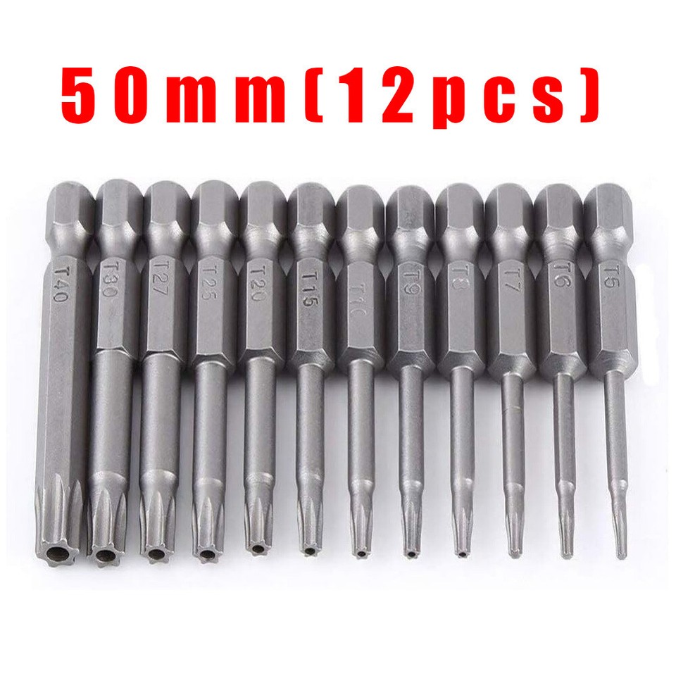 Security Torx Bit Set + Hex Key Allen Bit Set - For Power Drill ...