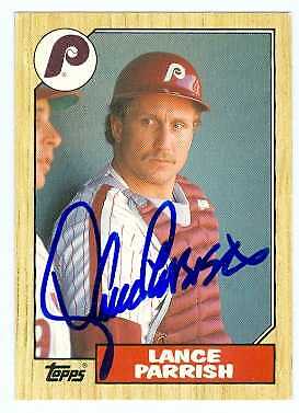 Lance Parrish autographed Baseball Card (Phillies) 1987 Topps Traded ...