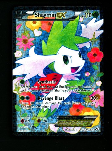 2013 Pokemon Shaymin EX Full Art Legendary Treasures Radiant Holo #RC21 ...