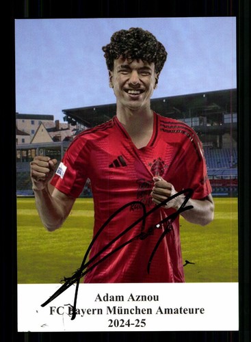 Adam Aznou Autogrammkarte Bayern München Amateure 2024-25 Original ...