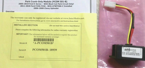 INTERMOTIVE A-PCOM501B PARK CRANK-ONLY MODULE SELECT FORD E/F & CHEVY ...