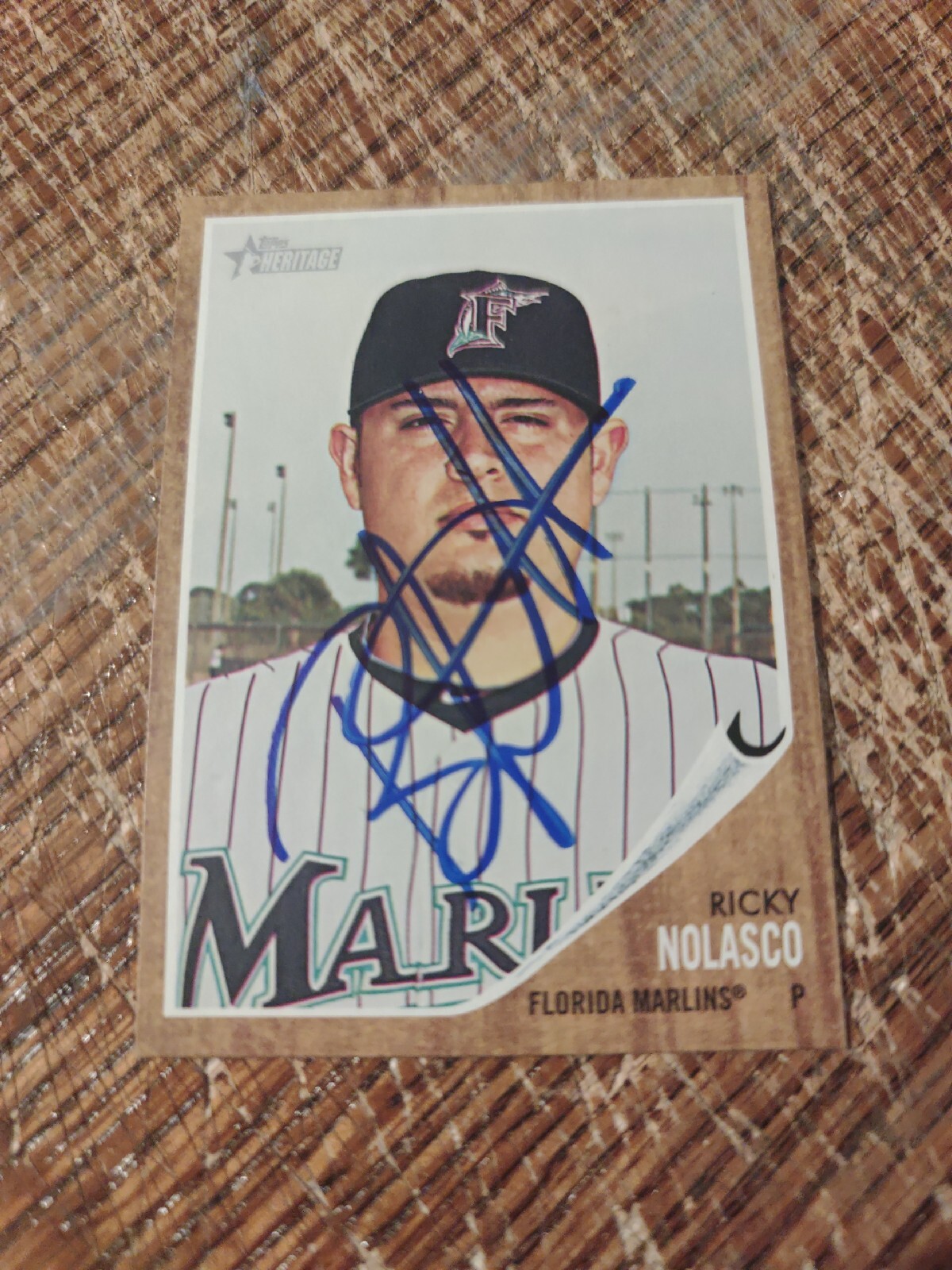 Ricky Nolasco Autographed 2011 Topps Heritage Signed Baseball Card #352 ...