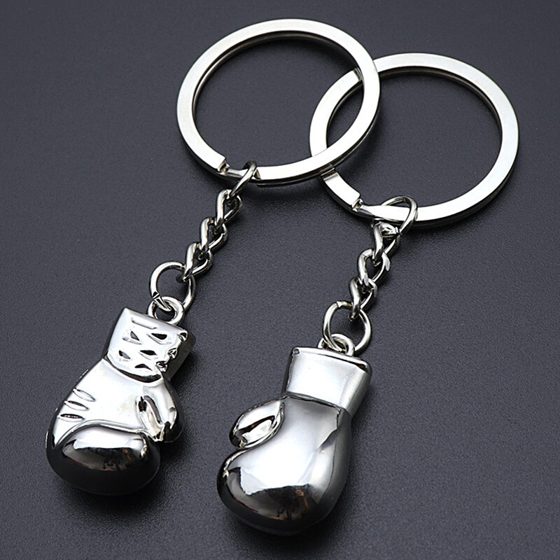 Boxing Gloves Pendant Keychain 3D Metal Boxer Movement Fighting Jewe ...
