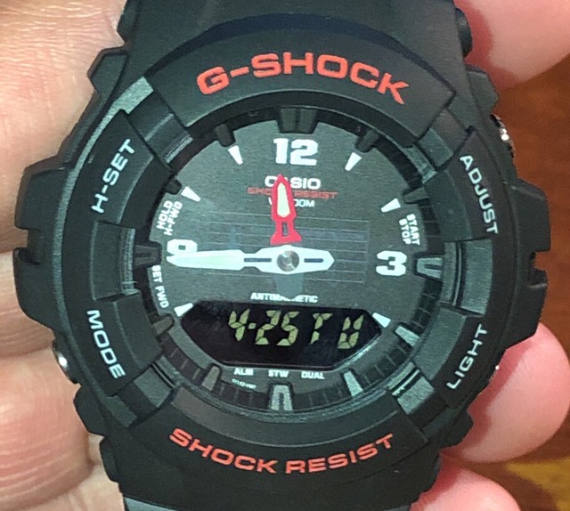 Casio G-shock Men's Watch G100 Analog Digital Yellow Black Sport 5158 ...