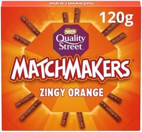 10 X Matchmakers Zingy Orange Quality Street 120g Chocolate Sticks ...