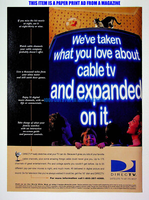 DirecTV Satellite TV Television 1996 Trade Print Magazine Ad Poster ...