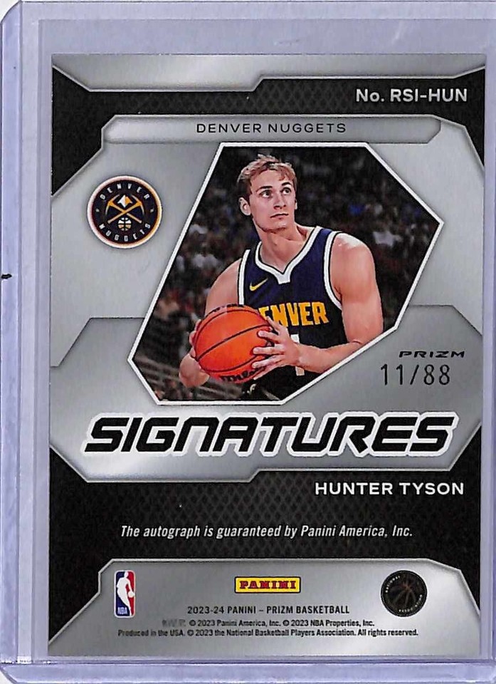 2023-24 Prizm Signatures Hunter Tyson RC Auto Red Choice /88 | eBay