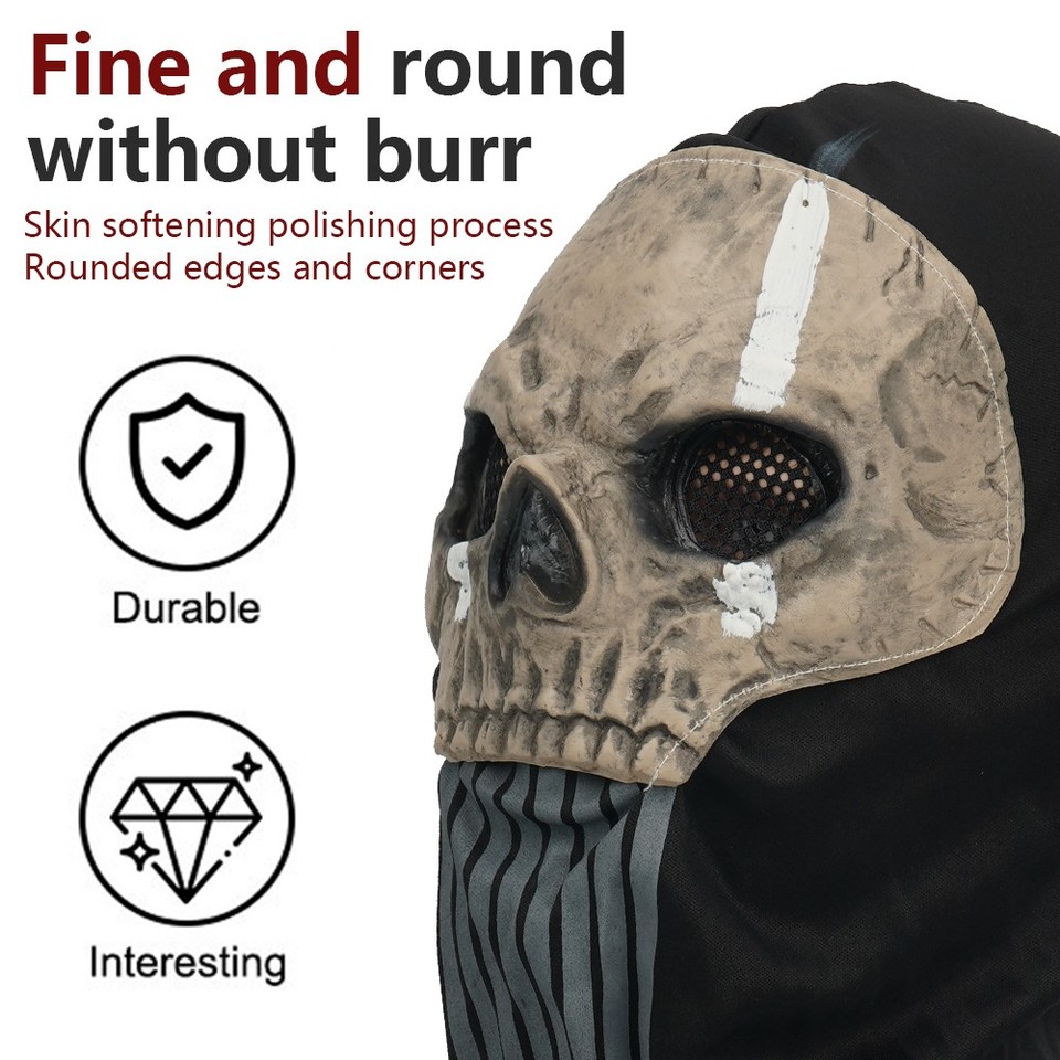Halloween Ghost Mask Call of Duty Modern Warfare MW2 Skull Mask Cosplay ...
