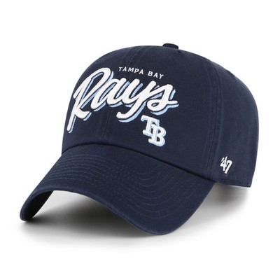 Women's '47 Navy Tampa Bay Rays Ariana Clean Up Adjustable Hat | eBay