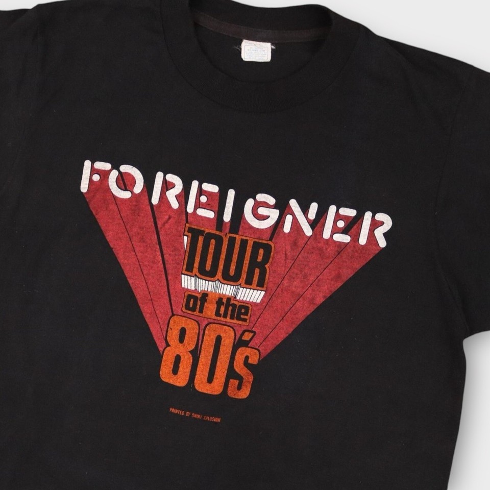 Vintage Foreigner Band T-Shirt Size Medium Single Stitch Thin Tour ...