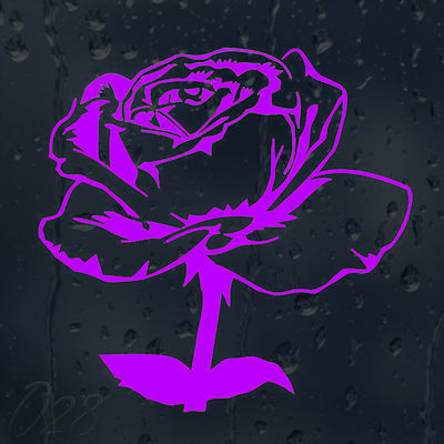 Lovely Purple Flower Rose Car Decal Vinyl Sticker For Window Bumper ...